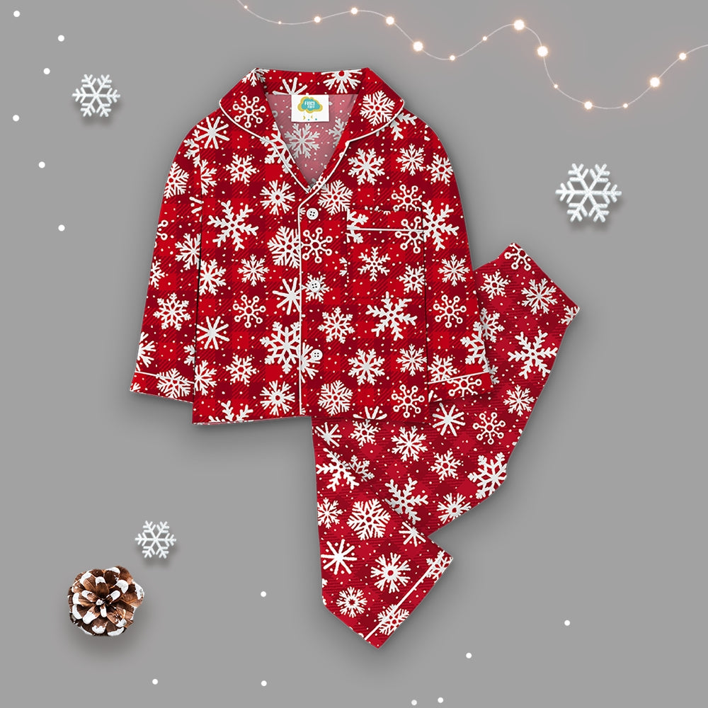 Fancy Fluff Christmas Cotton Night Suit - Let it Snow – Buy Now at My ...