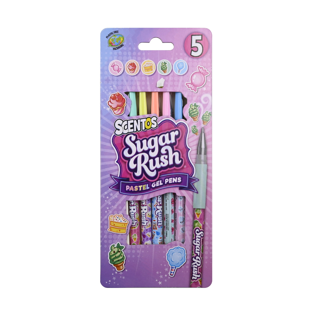 Sugar Rush Scented Pastel Gel Pens, Pack Of 5 – Buy Now at My Baby Babbles