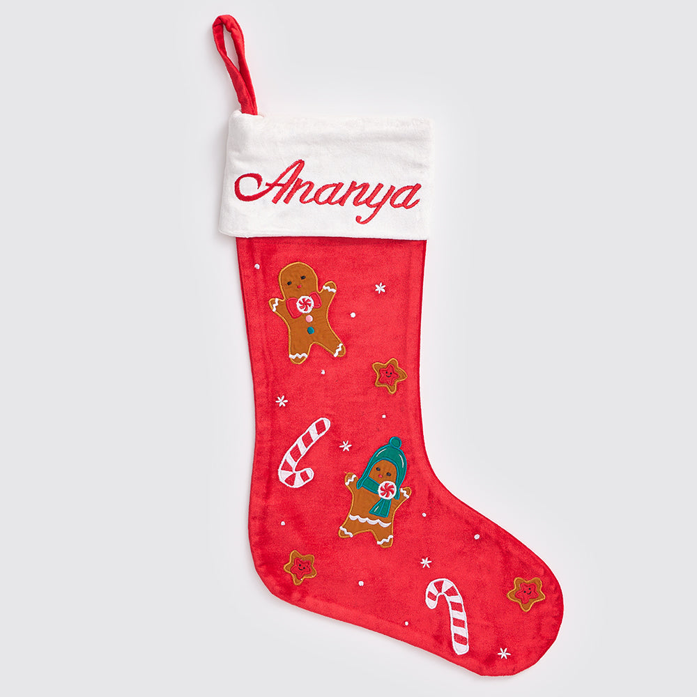 Gingerbread House Luxe Stocking – Buy Now at My Baby Babbles