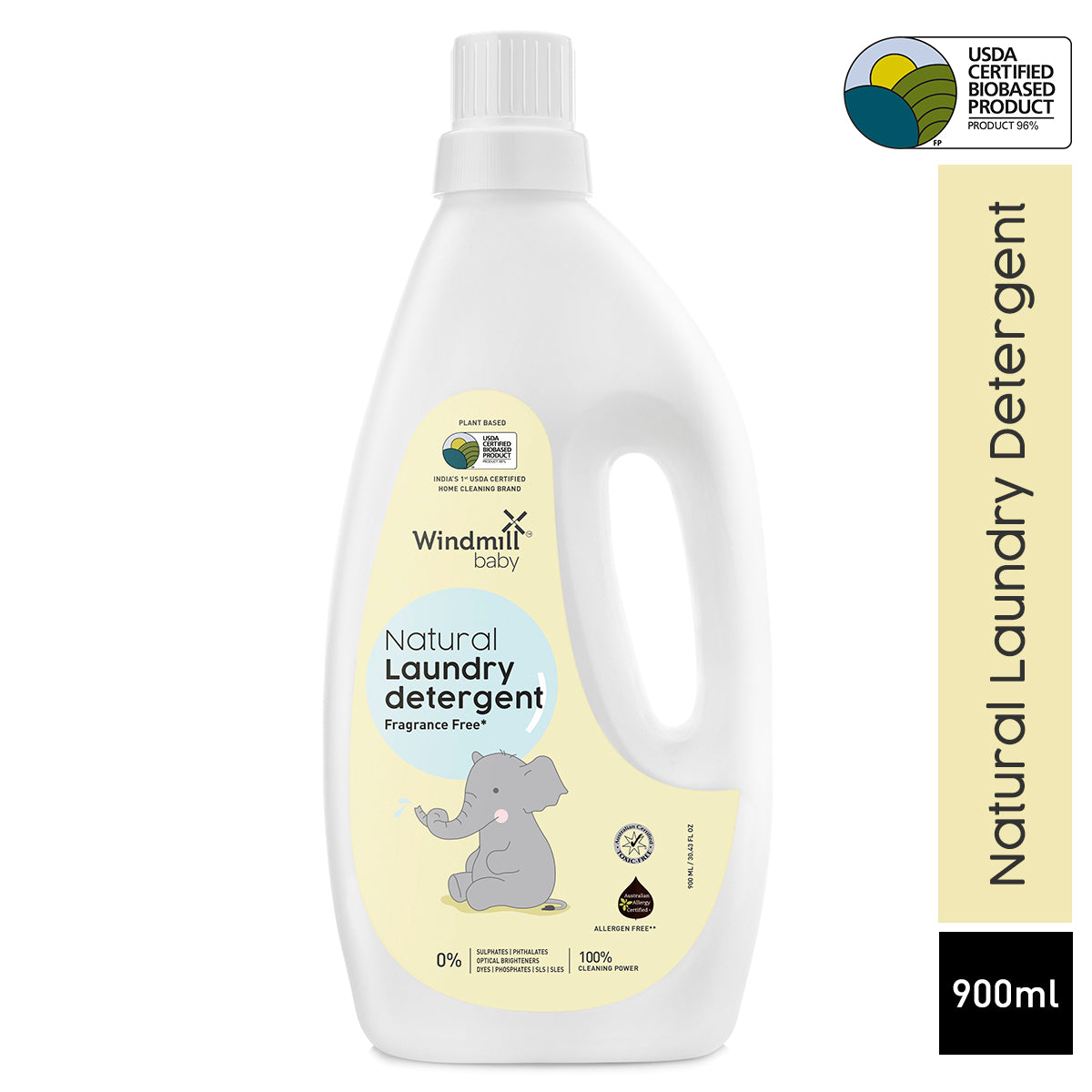 Windmill Baby Natural Fragrance Free Laundry Detergent Liquid, USDA ...