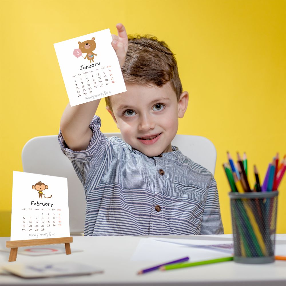 Desk calender - Cute Animals - My Baby Babbles