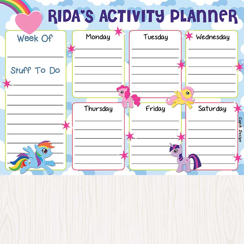 Kids Activity Planners, School Essentials, Cupik Design - My Baby Babbles